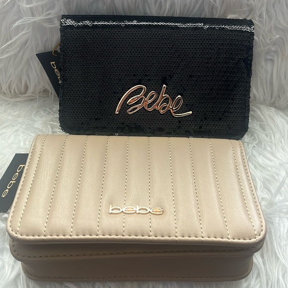 bebe | Bags | Crossbody Bebe Black Beige | Poshmark